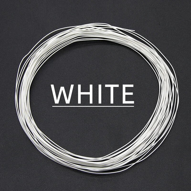 PTFE посеребренный медный провод 38/36/34/30/28/26/24 AWG 24AWG, White, 10 meters