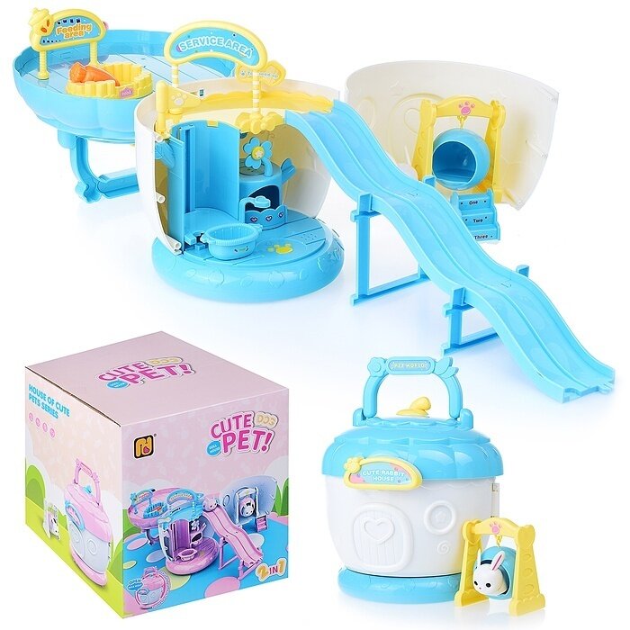 Игровой набор Oubaoloon "Домик с животными" с аксессуарами, на батарейках, в коробке (933-31E)