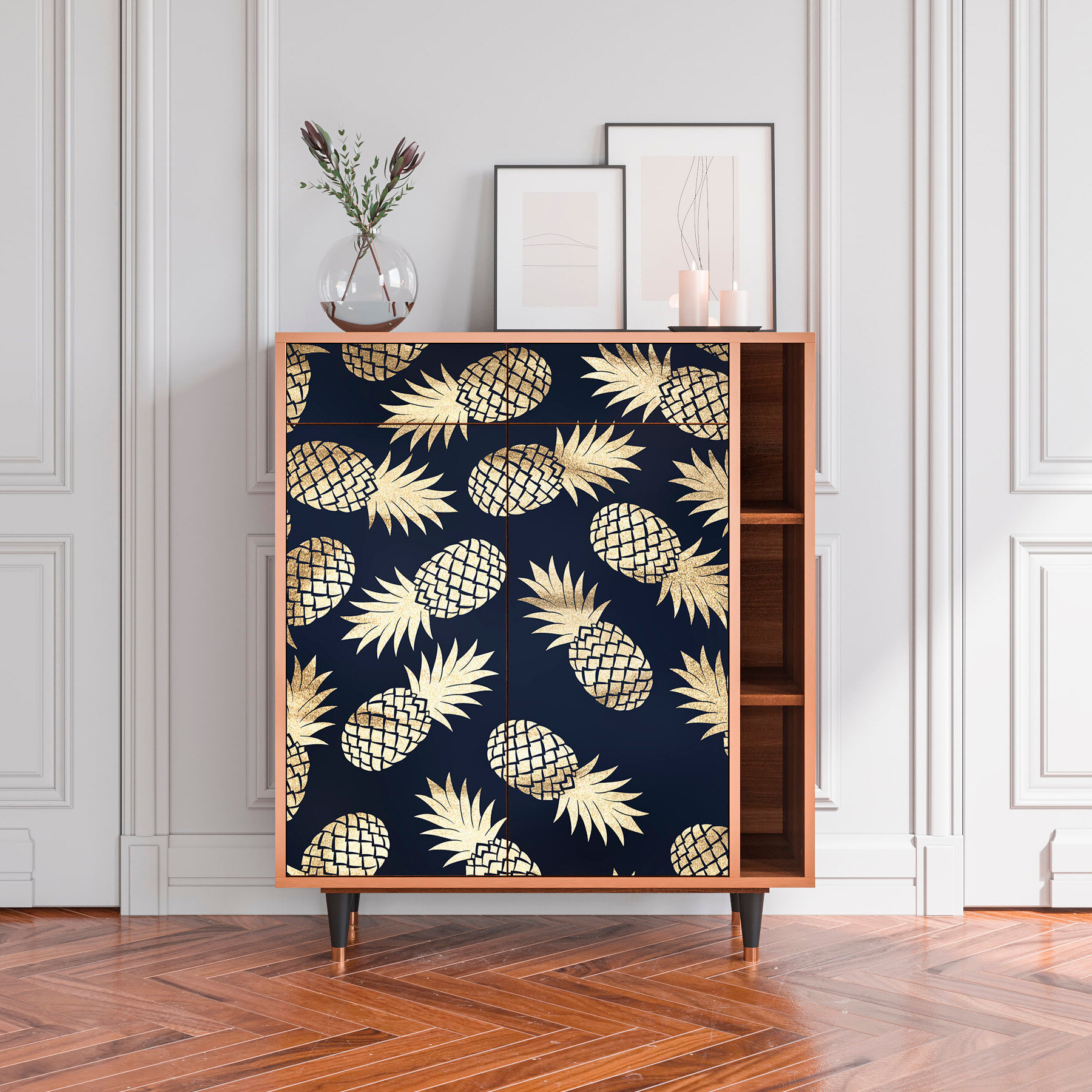 Комод - STORYZ - BS6 Sunny Pineaple, Размер - 94 x 110 x 41 см, Цвет корпуса - , Орех