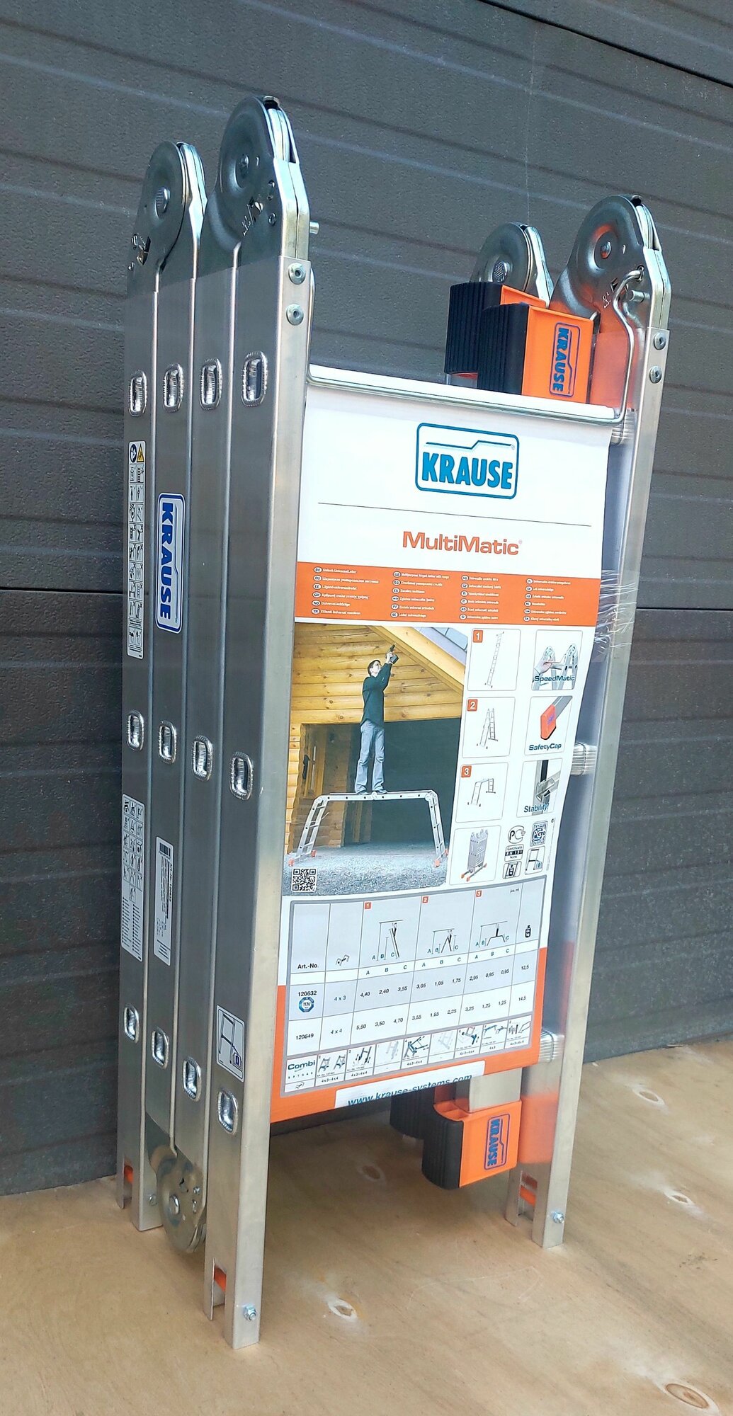 Лестница трансформер шарнирная многофункциональная Krause MULTIMATIC 4x3 120632