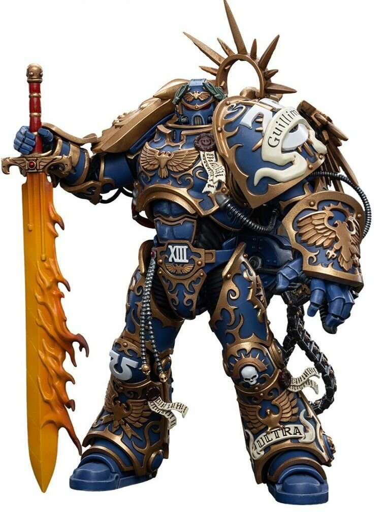 Подвижная фигурка JOYTOY Warhammer 40K 1:18 Ultramarines Primarch Roboute Guilliman Подарочная модель