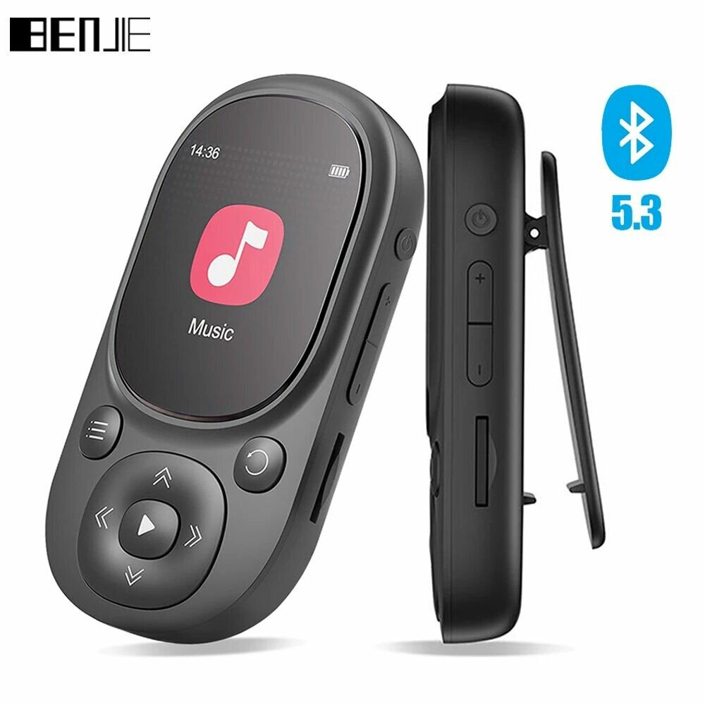 BENJIE A11 Bluetooth MP3-плеер с шагомером / диктофоном, 32 ГБ 64 ГБ Спортивный музыкальный плеер HiFi без потерь, поддержка FM-радио / электронной книги