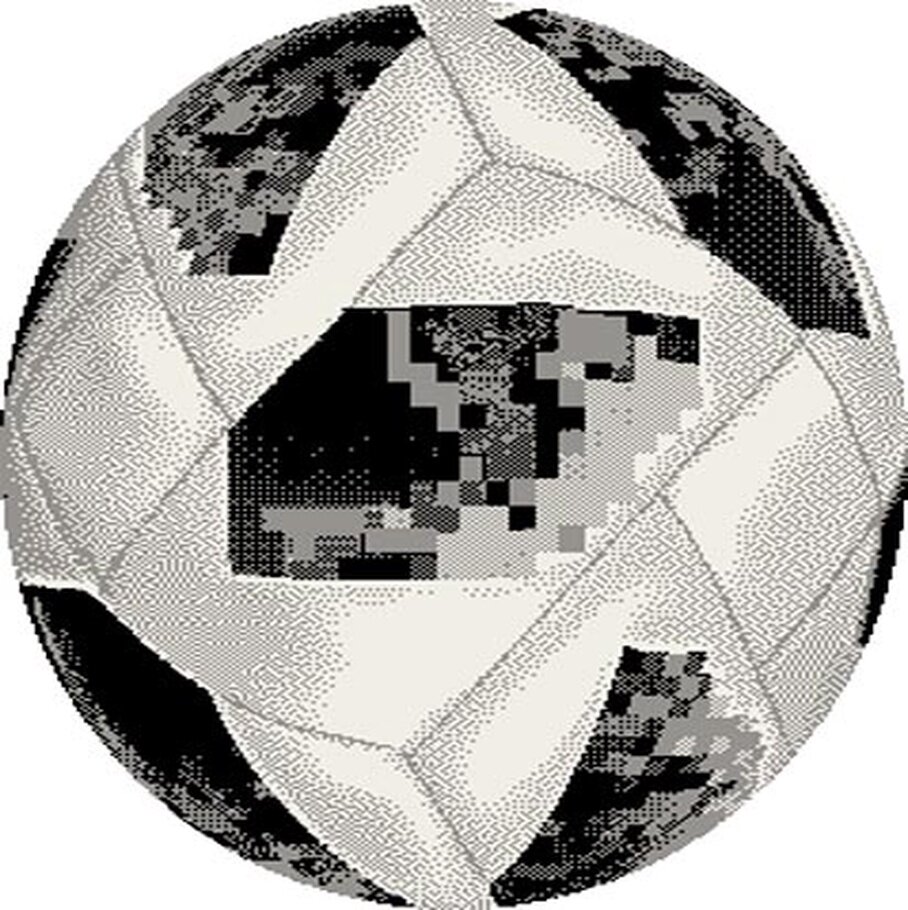 Ковер, Овал, Черный, Белый, Абстрактный, Геометрический, на пол, в гостиную, спальню, в ассортименте (75 см. на 75 см.)