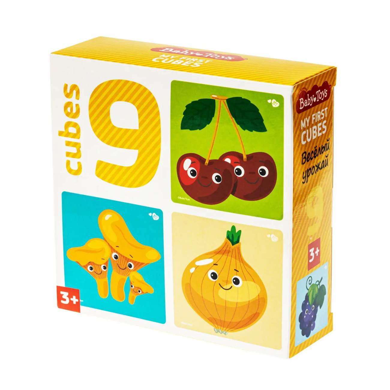 Десятое королевство Кубики Baby Toys Веселый урожай 9 шт 03536ДК