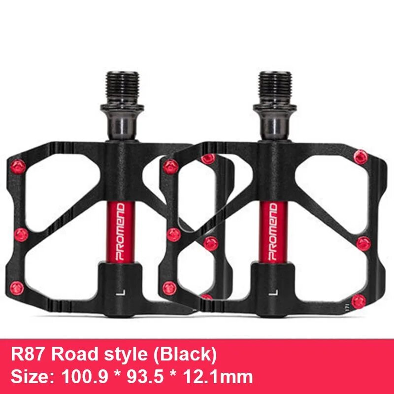 PROMEND велопедали PD-M86/PD-R87 из алюминиевого сплава Черный, R87-Black