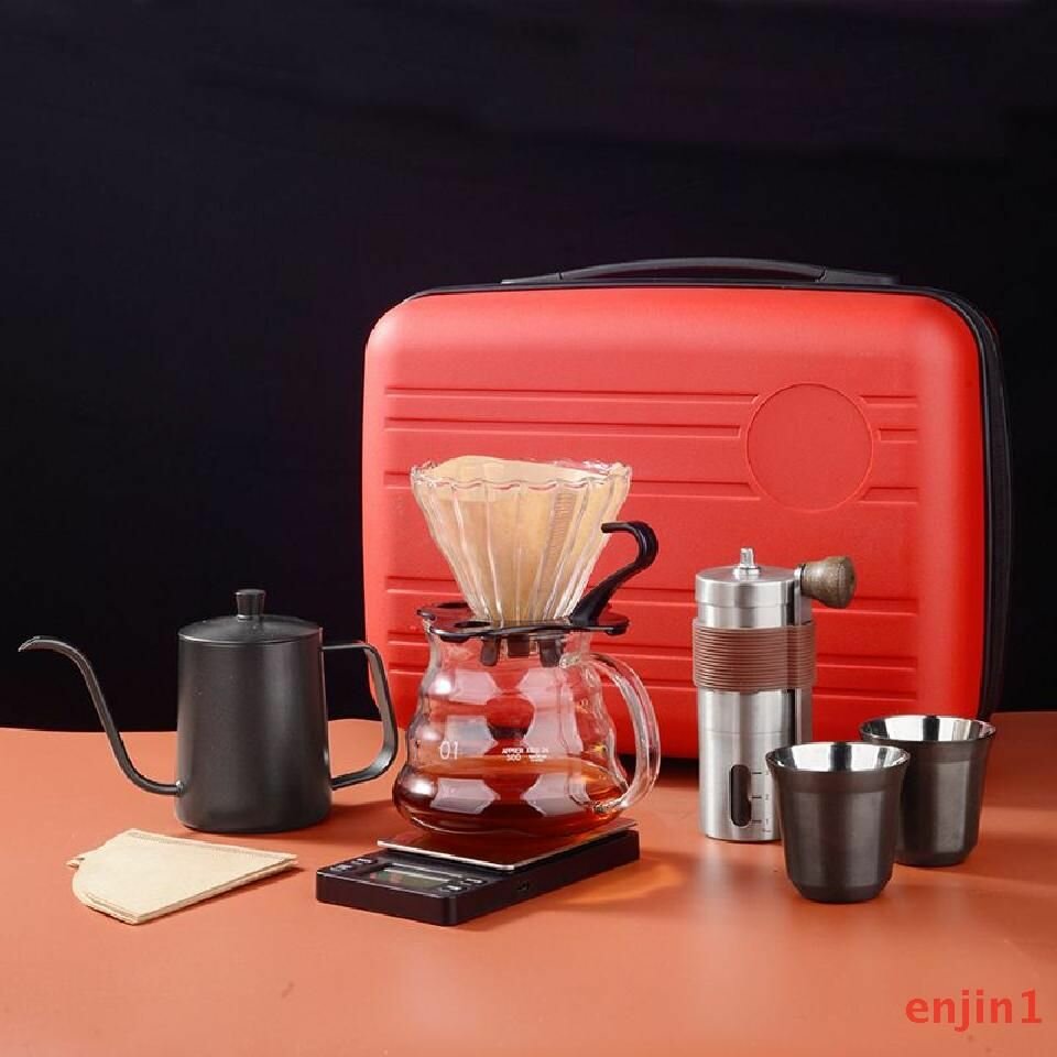 Набор для заваривания кофе Пуровер (8 предметов)/на природе портативный набор