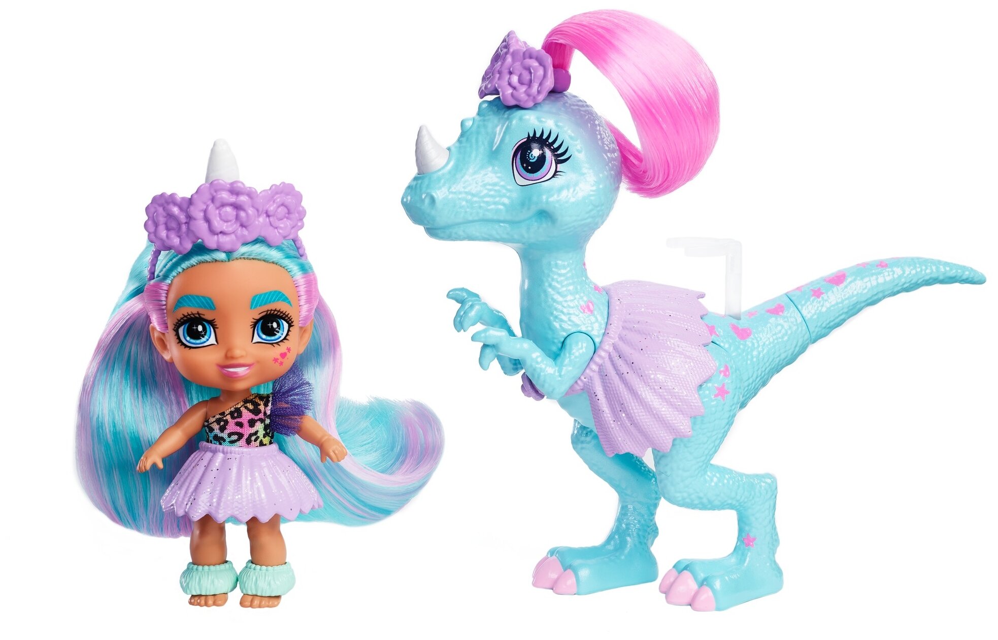 Набор Cave Club Пещерные малыши GXP22 Единорожка с динозавром, 18 см