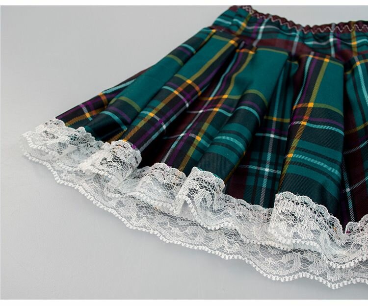 Эротический форменный костюм студентки, клетчатый принт, очень сексуально соблазнительный, размер 42-54