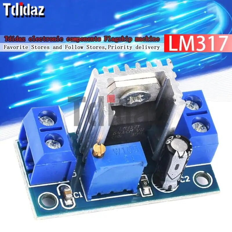 Новый преобразователь постоянного тока LM317, понижающий модуль печатной платы, линейный регулятор LM317, регулируемый регулятор напряжения, источник питания