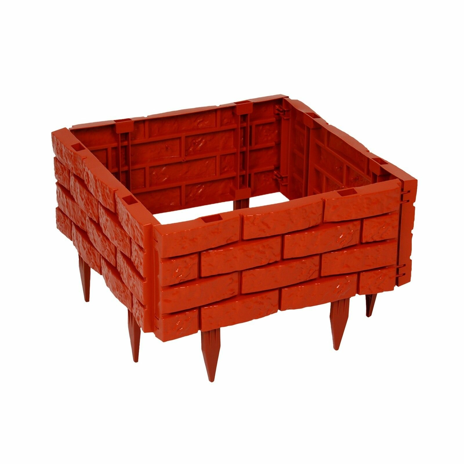 Грядка пластиковая, 4 секции, 45 х 45 х 20 см, терракот