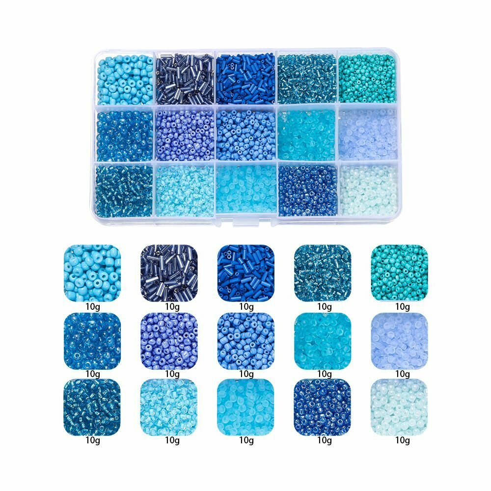 Набор бисера для бисероплетения и рукоделия, стеклянные бусины для браслетов, ожерелий и DIY украшений, яркая палитра цветов для творческих проектов и подарков