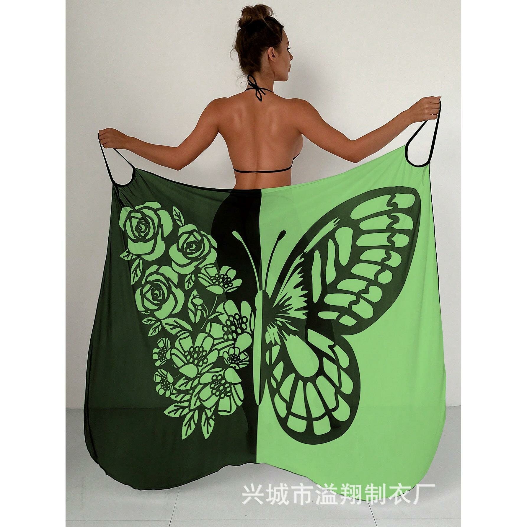 Пляжные полотенца "Софт", впитывающие, велюровые, Темно-зеленый，XXL