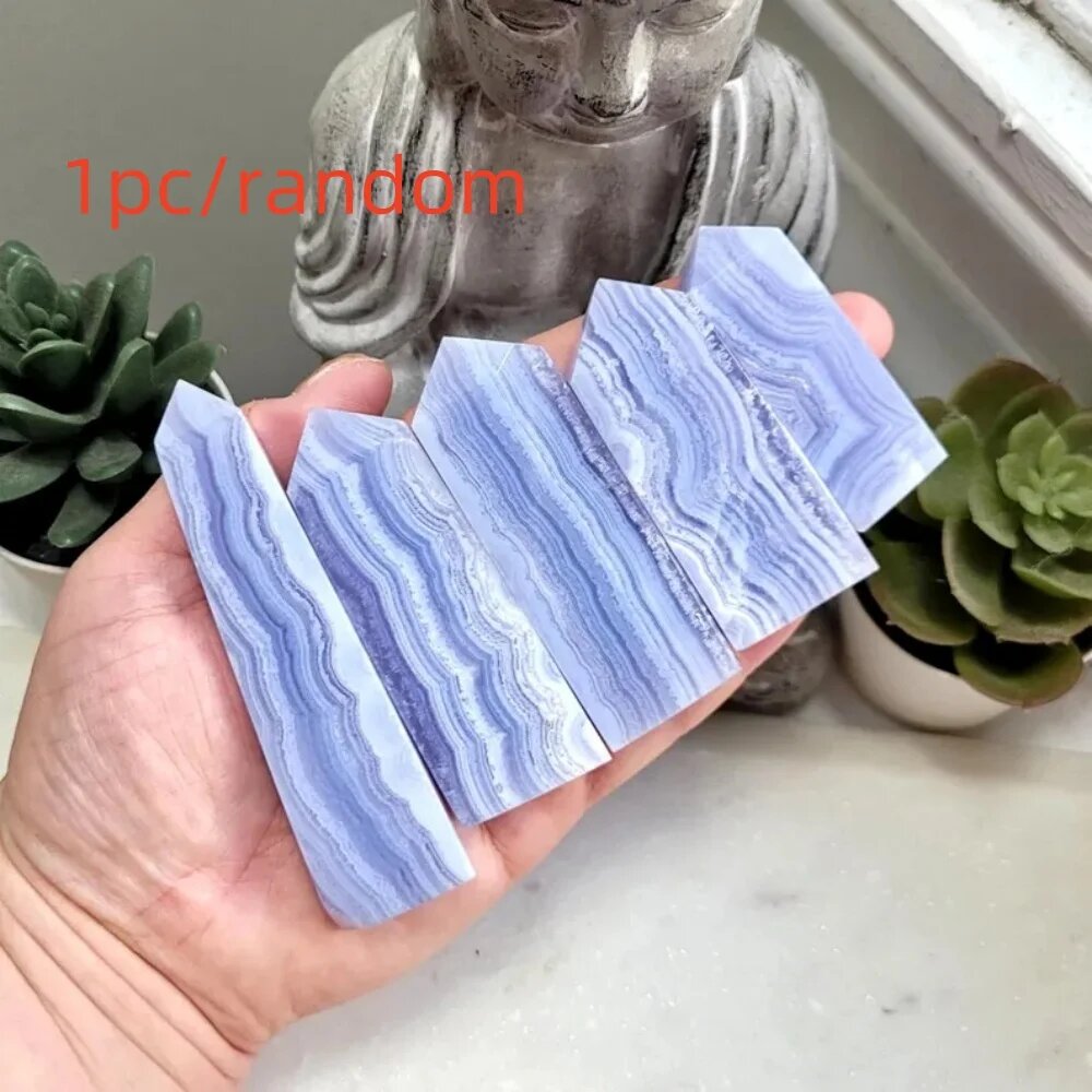 Синяя башня из кружевного агата 5-10g