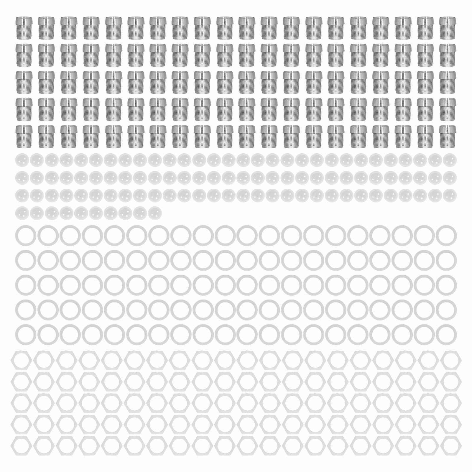 100 шт. держателей светодиодов 0.3", пластиковые, хромированные