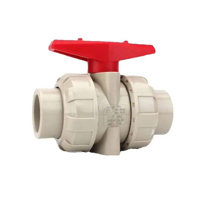 WF 20-63 мм PPH шаровой кран True Union PP шаровой кран с двойным зондом шаровой кран с двойным зондом для горячей и холодной воды, DN20(25mm)