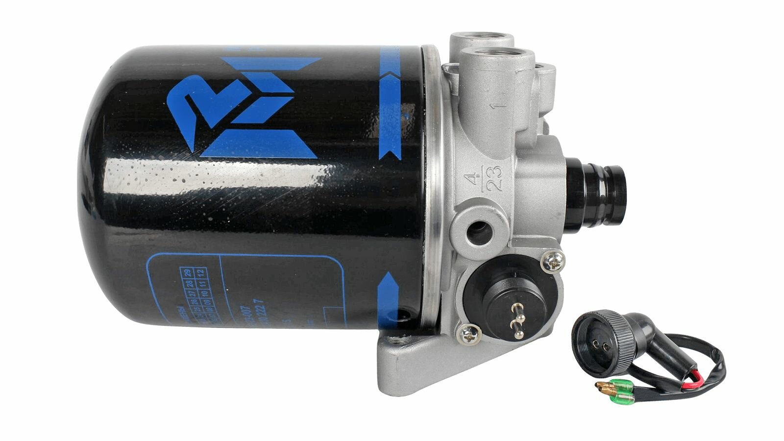 Осушитель воздуха для МАЗ, Камаз, ПАЗ, Лиаз 24V, 3 выхода MEGAPOWER