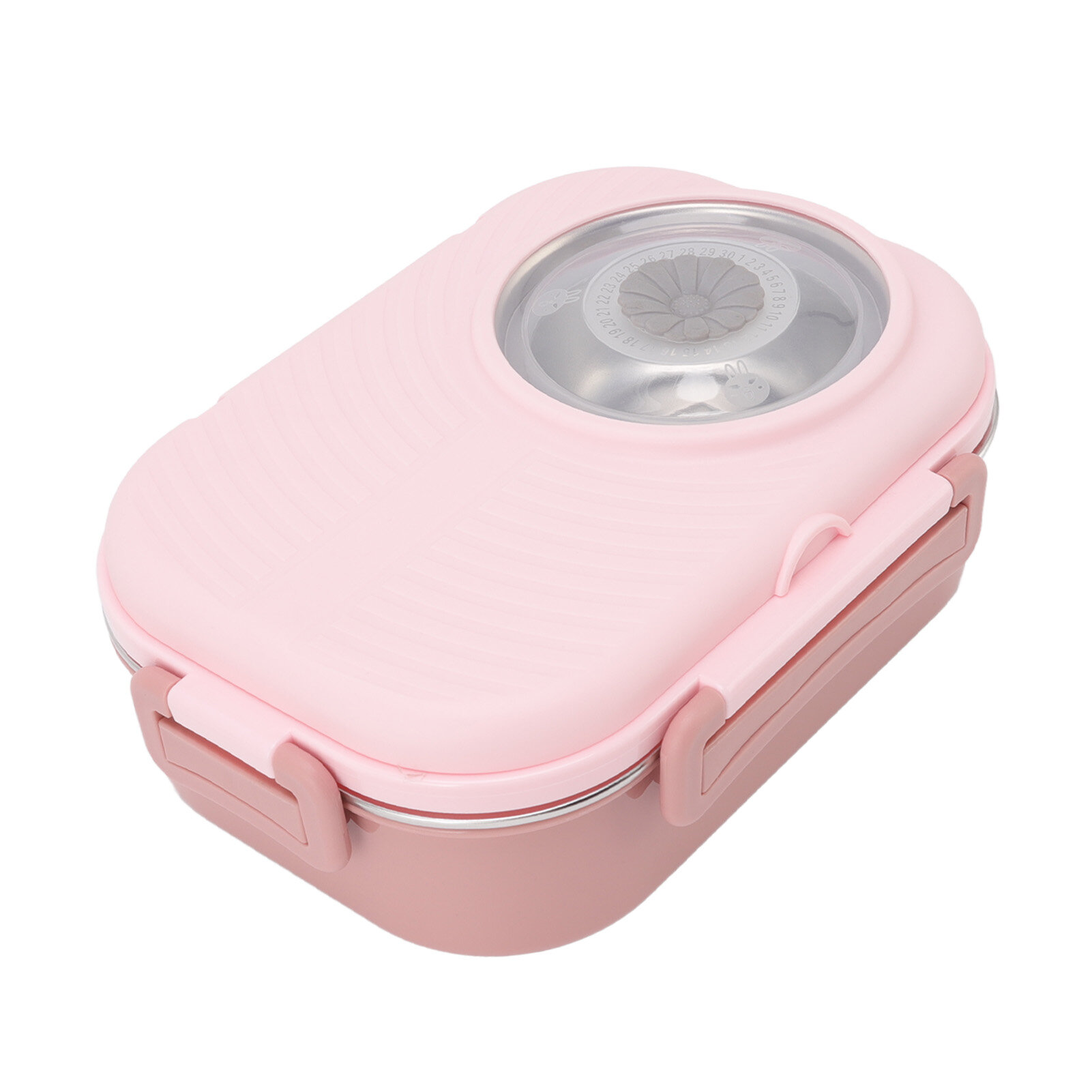 Ланч-бокс Bento, 1450 мл, отделение из нержавеющей стали, термобокс Bento, двухслойные контейнеры Bento для студентов, розовый