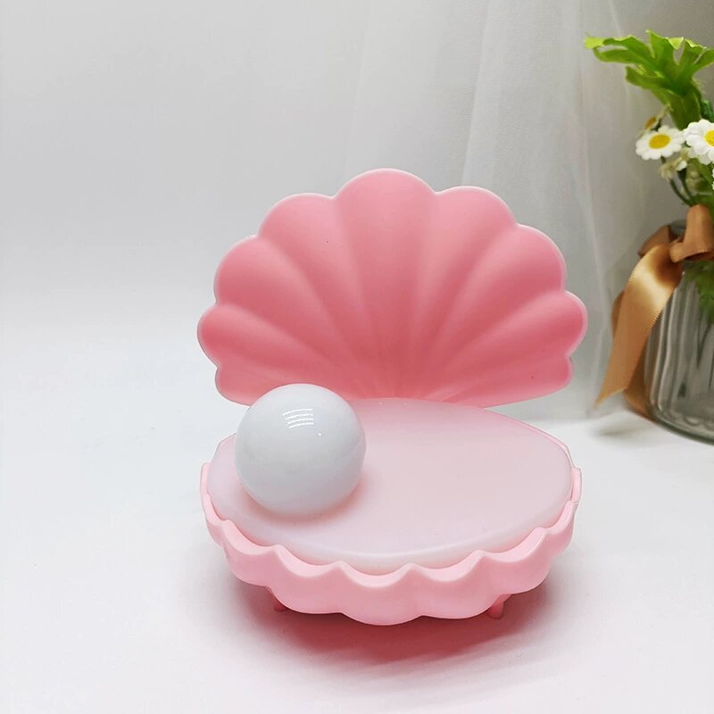 Набор для творчества ночник с мерцающими жемчужинами и ракушками, розовый, без материалов, образовательная игрушка для