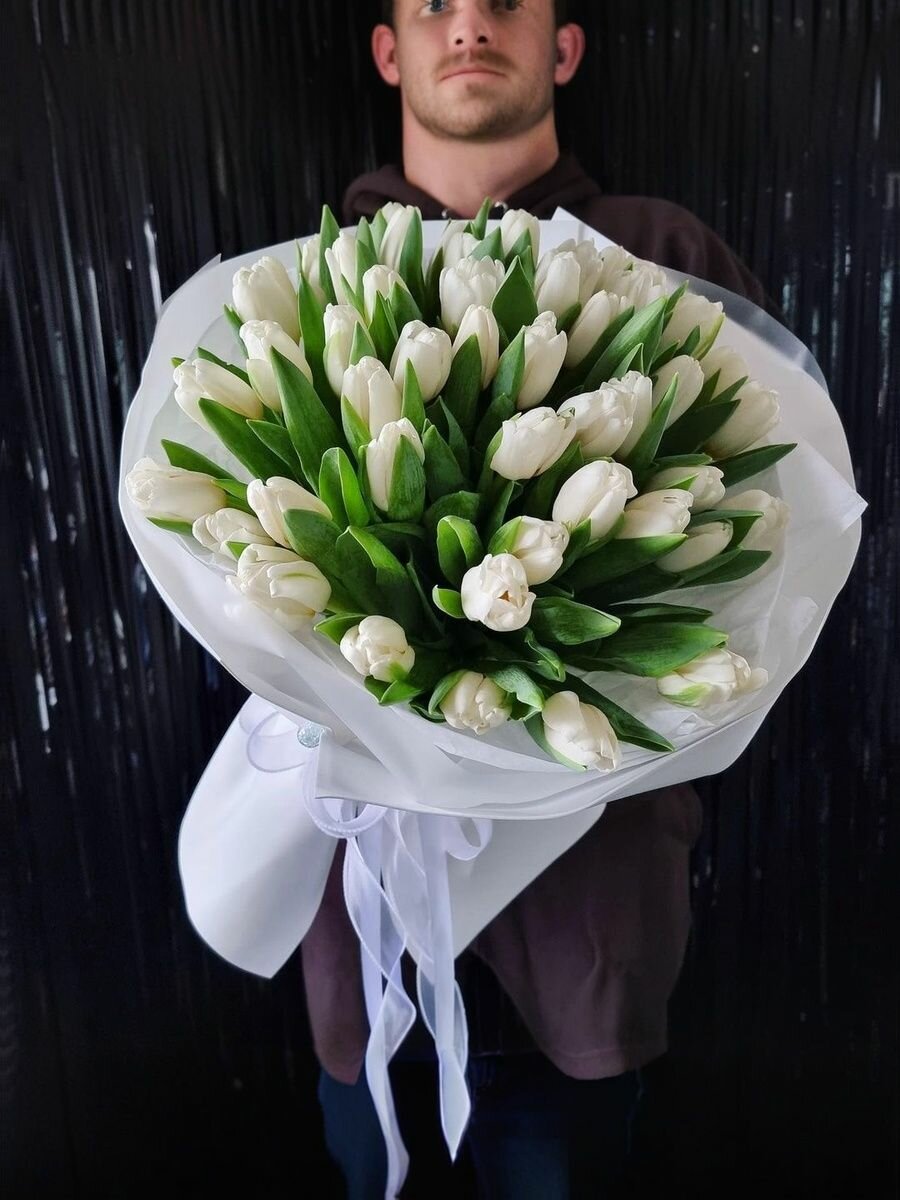 51 белый тюльпан