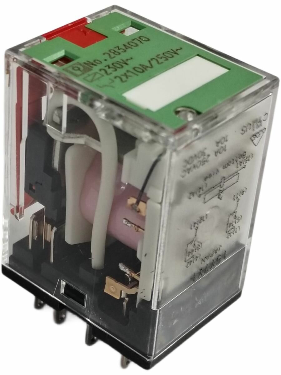 Реле одиночное REL-IR/L- 24AC/2X21 промышленное вставное 2834070