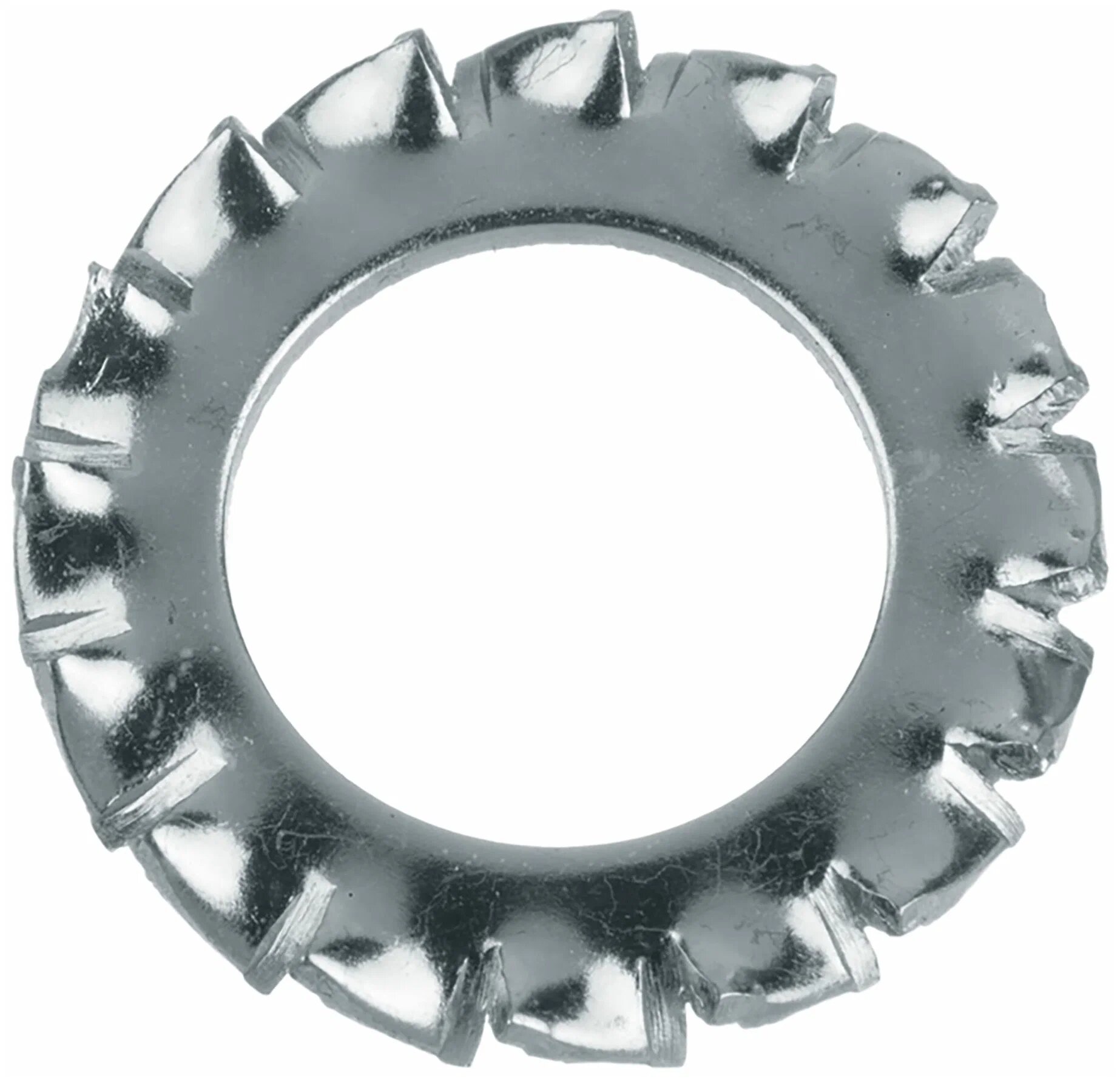 Шайба стопорная М5 цинк с насечками DIN 6798 "МастерБолтиков" (10 шт)