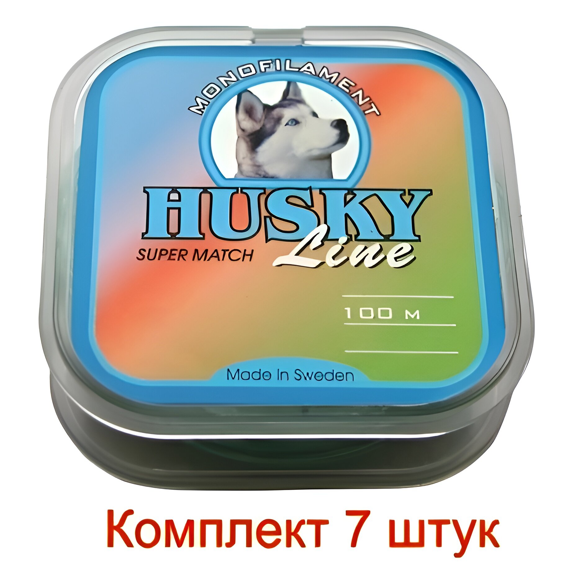 Леска для рыбалки HUSKY SUPER MATCH, диаметр 0.4 мм, 100 м, 7 шт.
