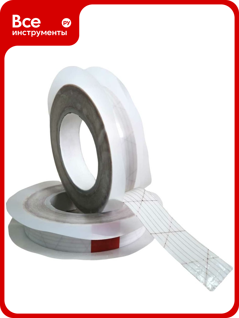 Клейкая лента для склейки мембраны и пароизоляции Tectis Sitko DUO 25 мм x 25 м, армированная, двусторонняя 97521