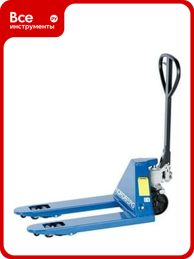 Складская гидравлическая короткая тележка NORDBERG 2,5 т, с ПУ колесами (прослеживаемая) N3902S-25, 180 г