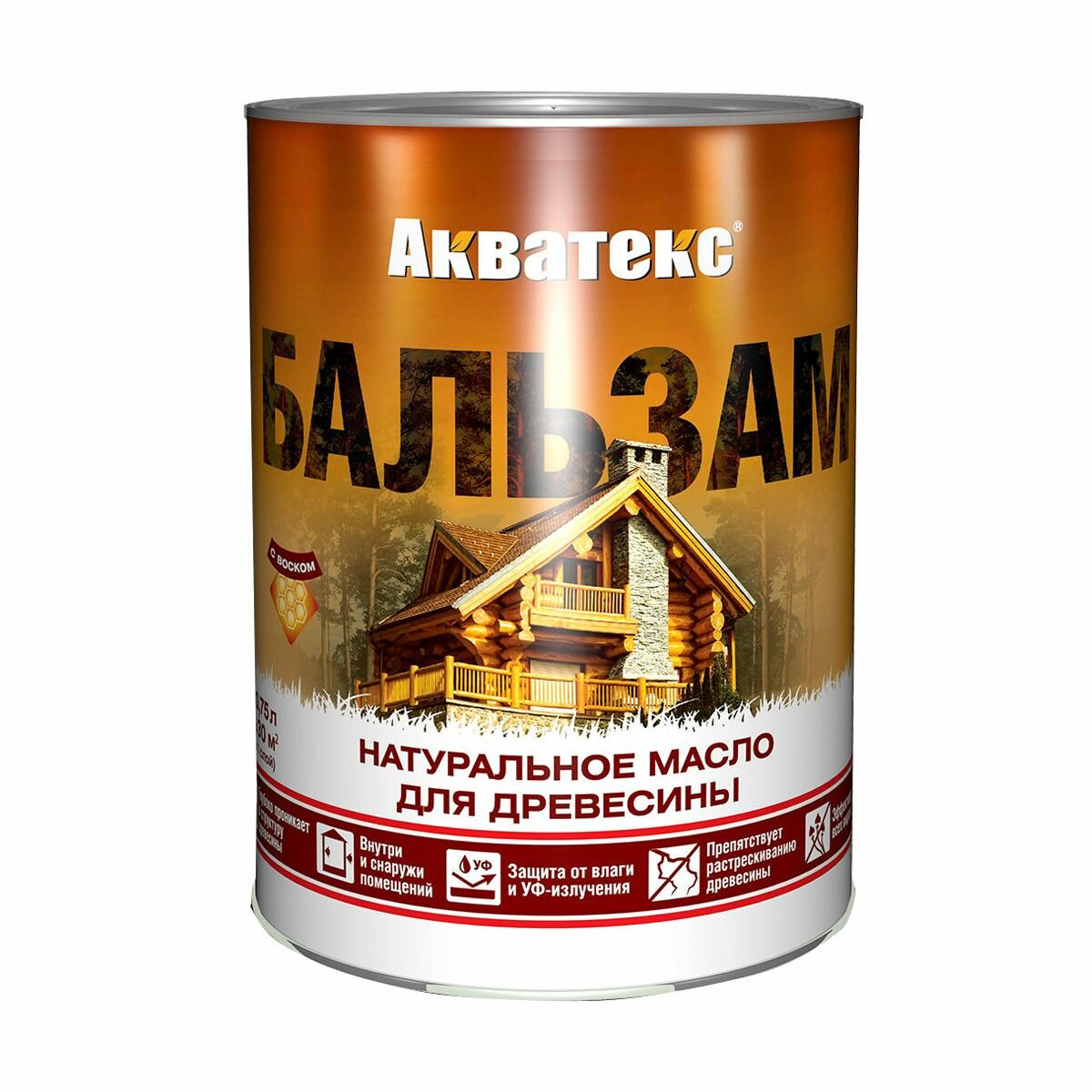 Масло для древесины Акватекс Бальзам, натуральное, эбеновое дерево, 0.75 л