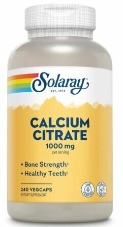 Solaray Calcium Citrate 1000 мг (60 веганских капсул) кальций цитрат