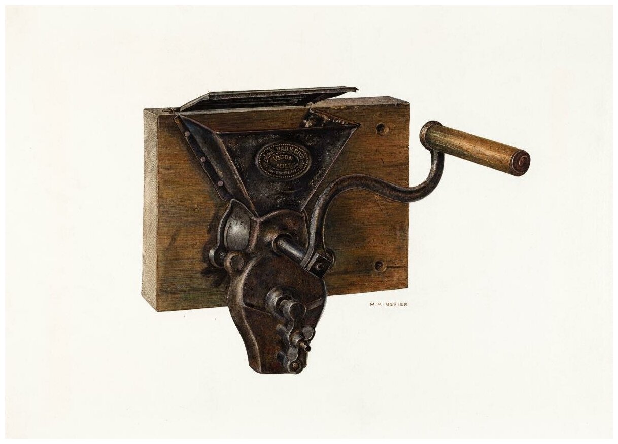 Постер / Плакат / Картина Кофейная мельница 60х90 см в подарочном тубусе