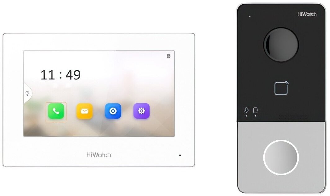 HiWatch DS-D100IKWF(B) Комплект 7" цветного IP видеодомофона