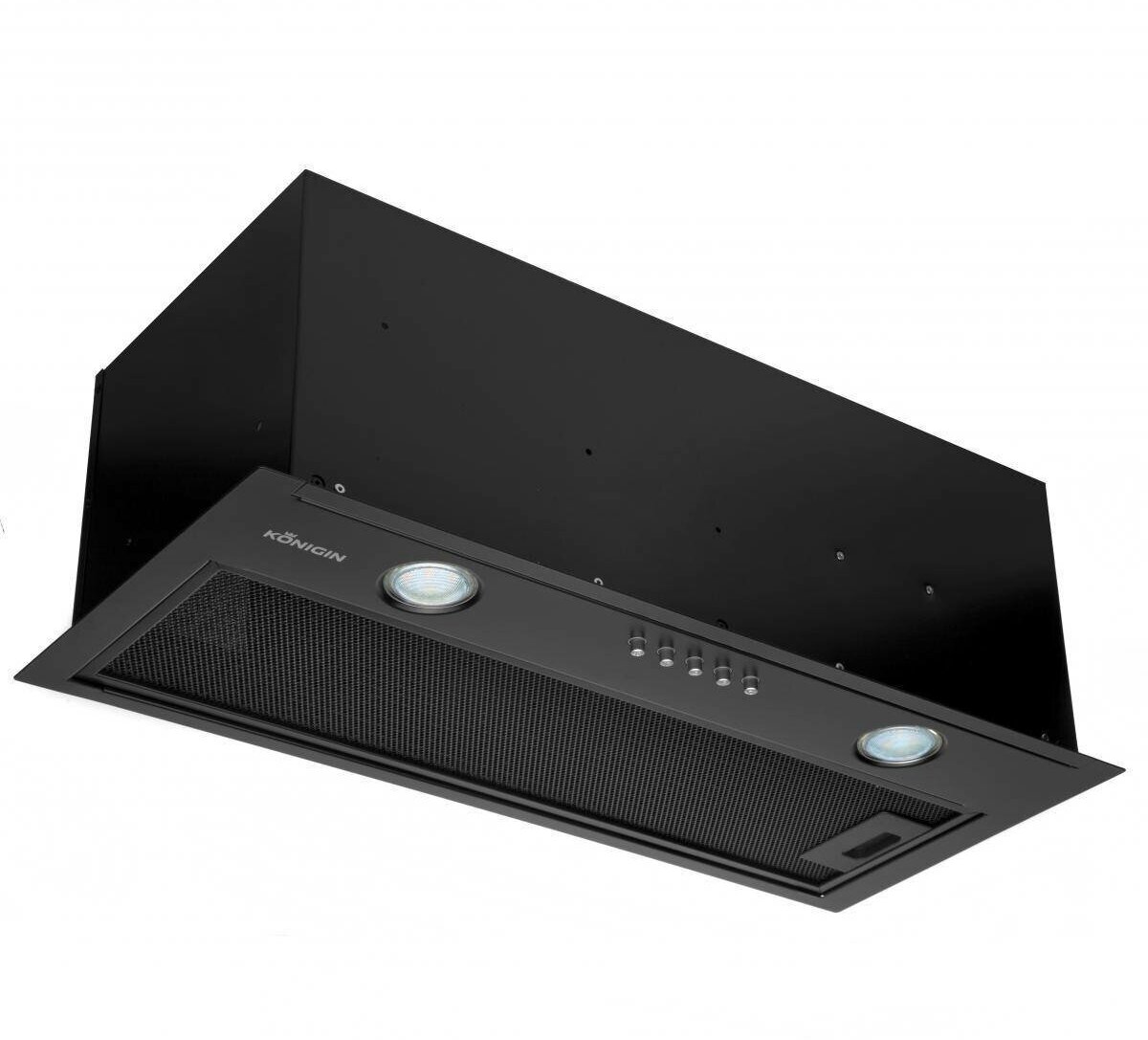 Встраиваемая вытяжка Konigin Flatbox Full Black 60, LED, 2 лампы, 650 куб. м/ч