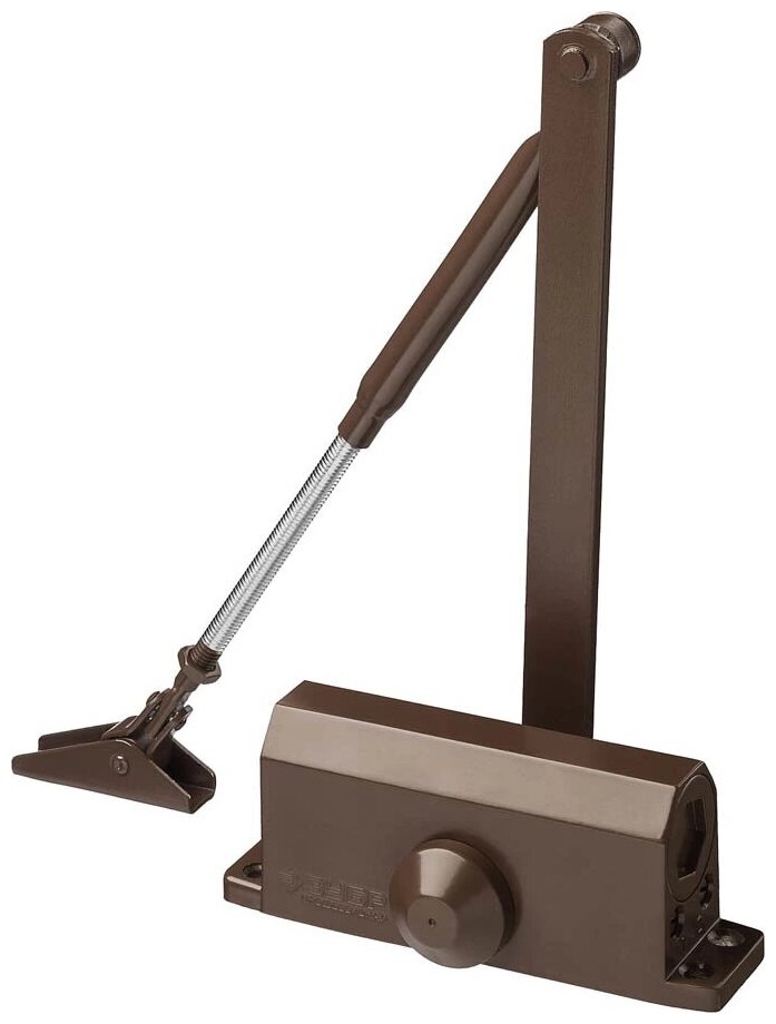 Доводчик дверной ЗУБР "Профессионал", для дверей массой до 40 кг, цвет коричневый