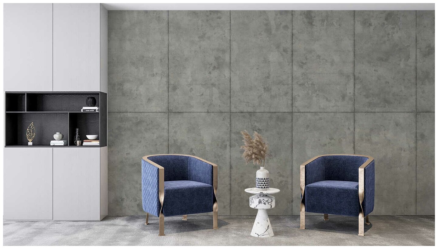 Фотообои на стену флизелиновые MOBI DECOR "Лофт Бетон №1" в спальню или в гостиную или на кухню 300x270 см.