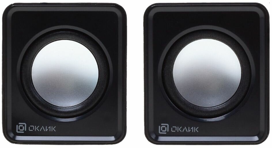 Колонки Oklick OK-331 (440404) черные 2.0, питание от USB пластик