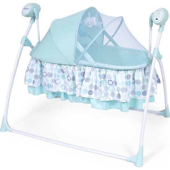 Колыбель Simplicity с электронной системой укачивания 3020 Auto Blue Circles
