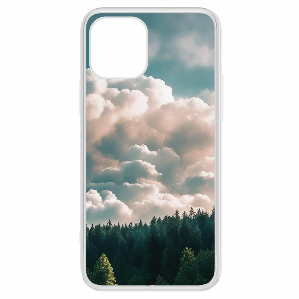 Чехол-накладка Krutoff Clear Case Облачно для iPhone 12 Pro Max