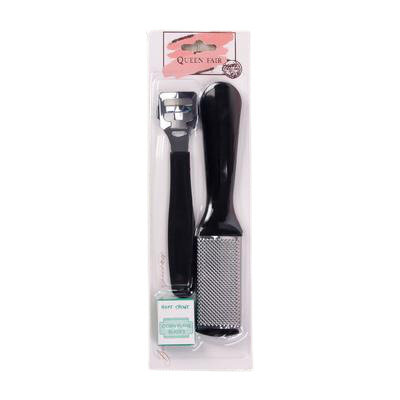 Набор для педикюра, 3 предмета, цвет чёрный