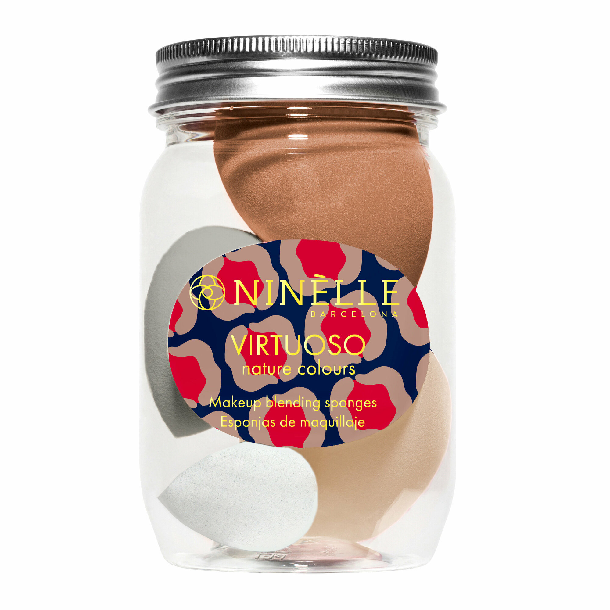 NINELLE Набор спонжей каплевидных VIRTUOSO NATURE COLOURS (4 шт.)