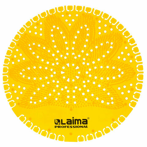 Дезодоратор коврик для писсуара желтый, аромат Лимон, LAIMA Professional, на 30 дней, 608898: 3 штуки