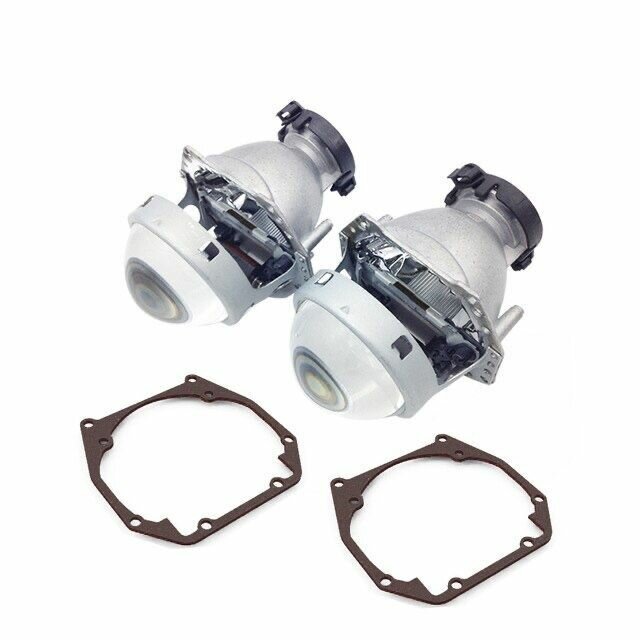 Линзы для Audi A6 C5 дорест. 1997-2001 / би ксеноновые с переходными рамками / комплект 2 шт