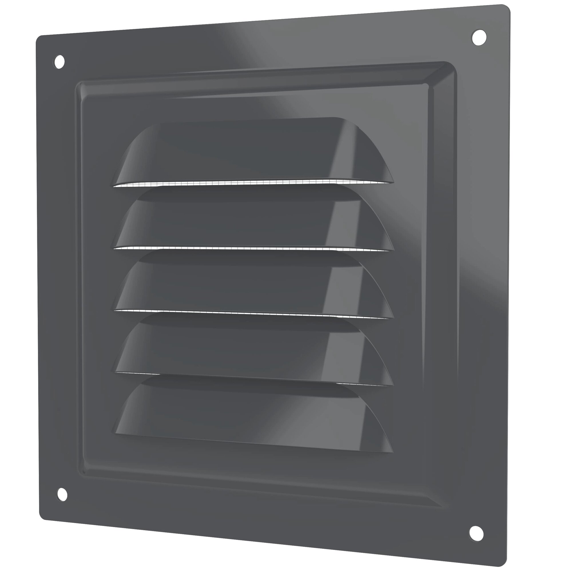 Решетка вентиляционная Era 1212МЭ Gray, эмалированная сталь, 125 x 125 мм