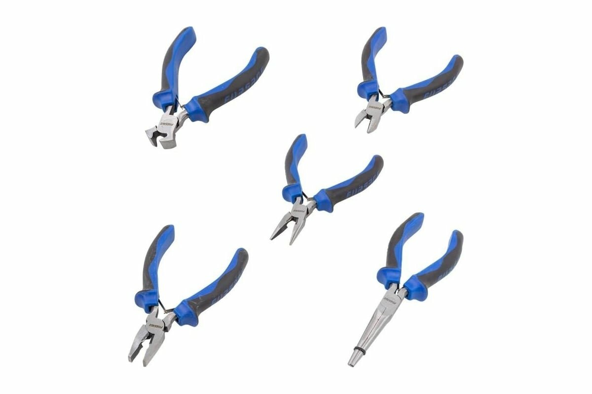 Forsage Набор шарнирно-губцевого инструмента мини 5 предметов, 5'-125мм, в блистере F-5055B(51931)