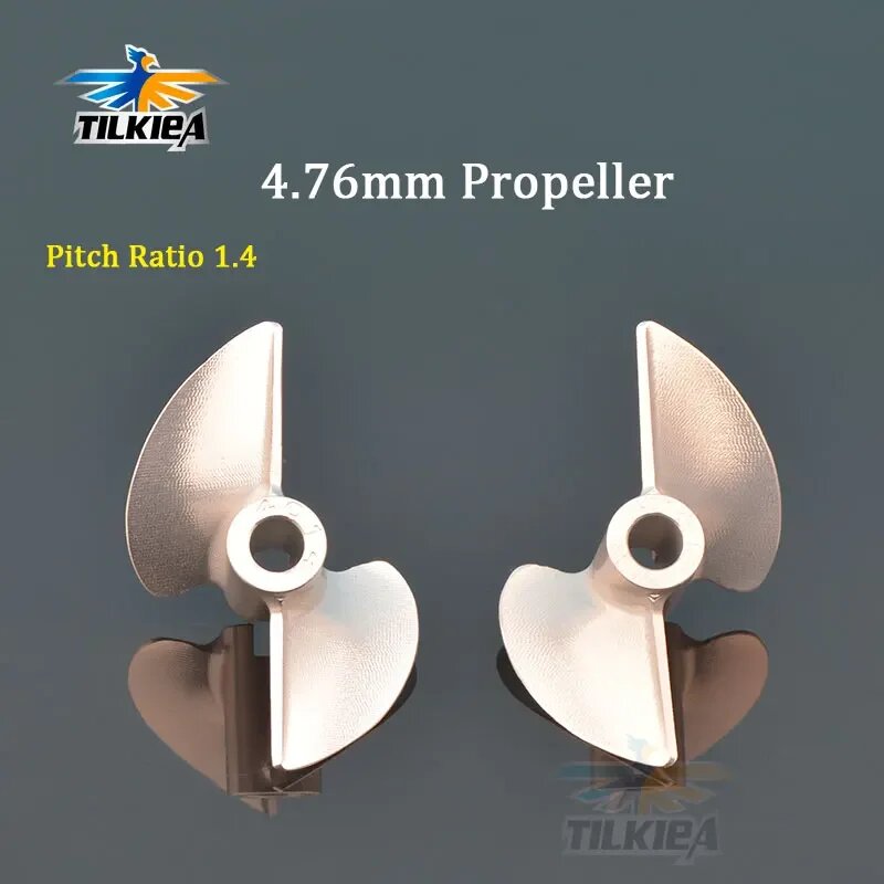 Алюминиевые пропеллеры для RC лодки 4.76мм 1 шт. 4.76mm Right D44mm