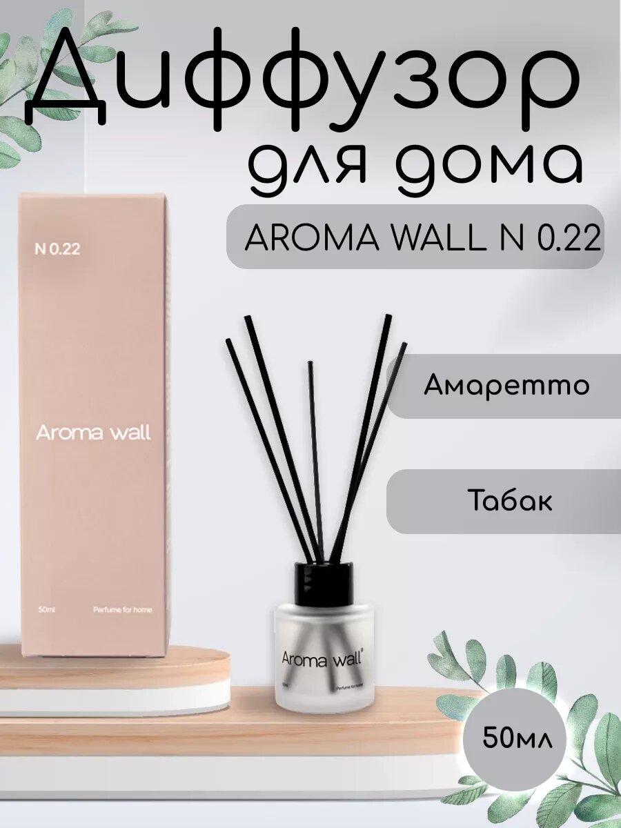 Диффузор для дома с палочками парфюмированный N.022