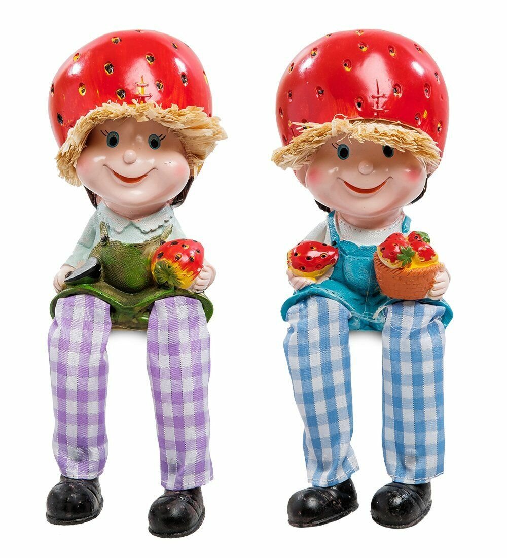 Комплект фигурок 2 шт. Домовенок с урожаем клубники A2116744