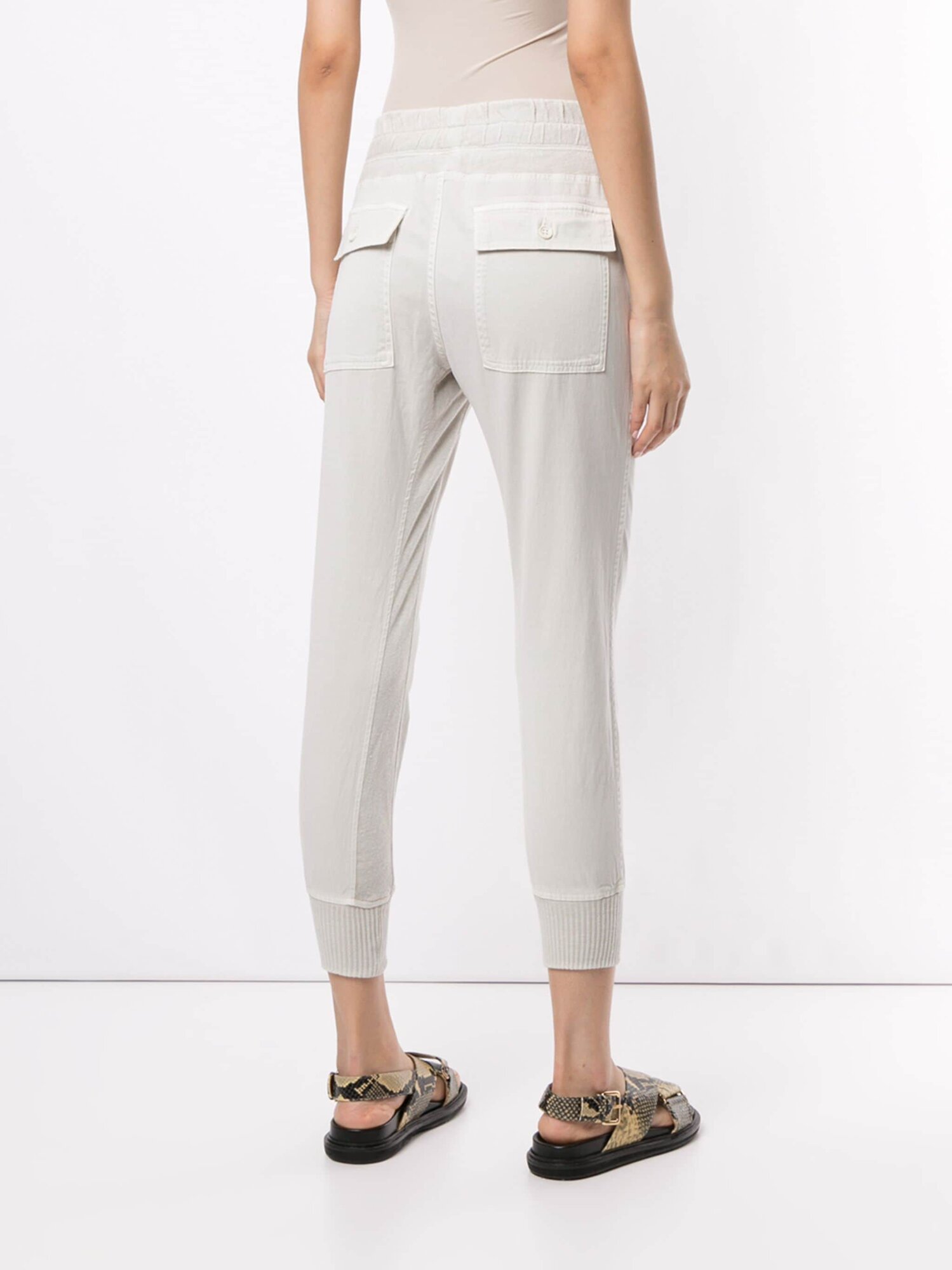 Брюки James Perse Drawstring waist trousers, размер 44, белый — фото 1