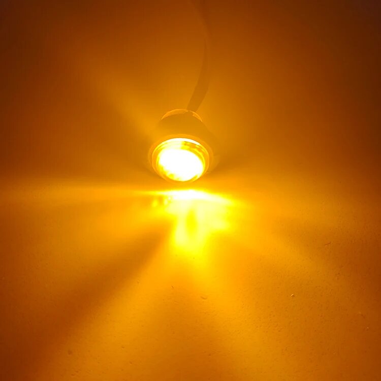 10 шт, светодиодные габаритные огни, 12 В, 24 В Желтый, 24V