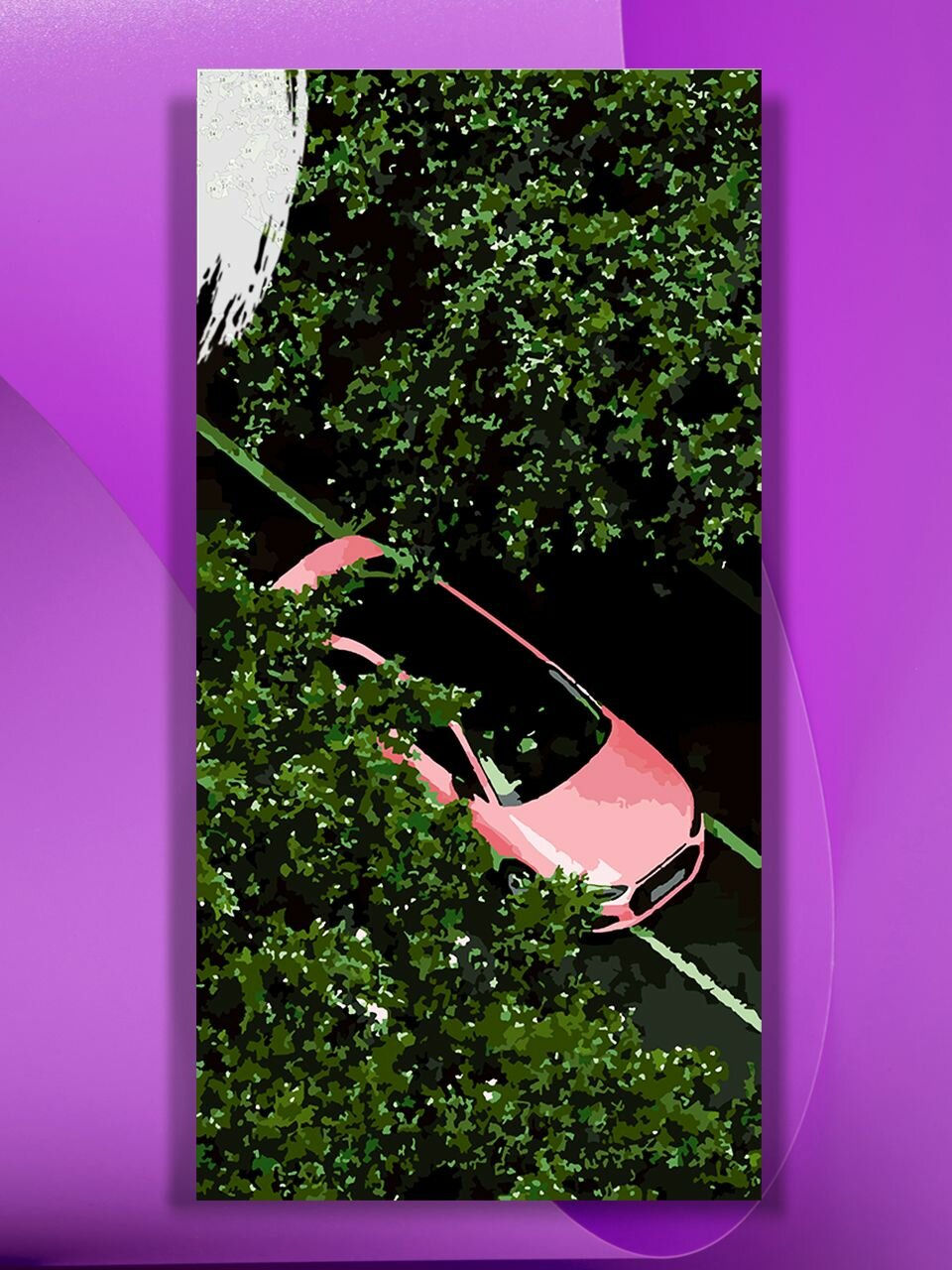 Картина по номерам на холсте Audi в лесу 2, 30 х 60 см